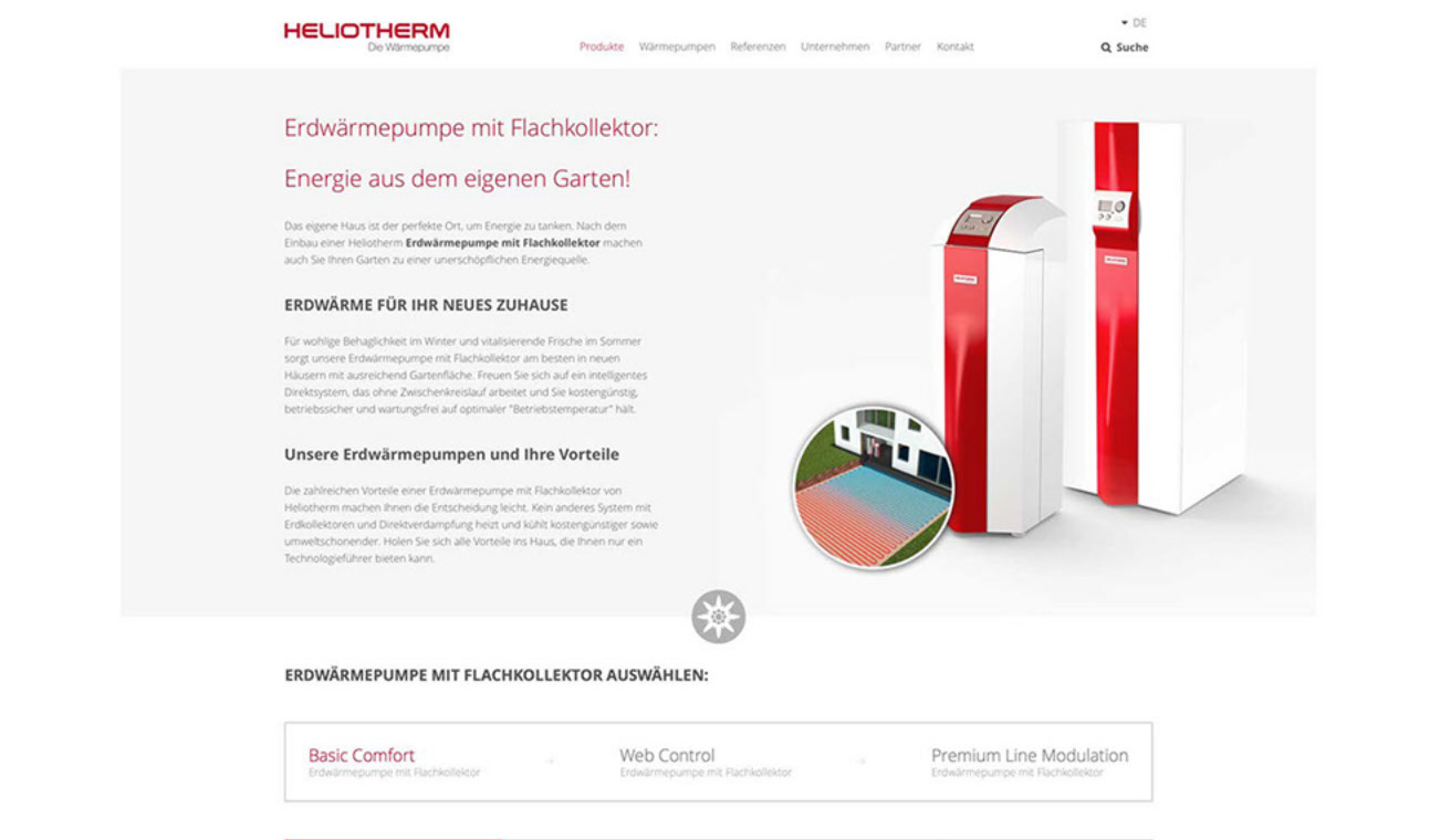 gravik | Blog - Konzept und Webdesign "Heliotherm" Wärmepumpen aus ...